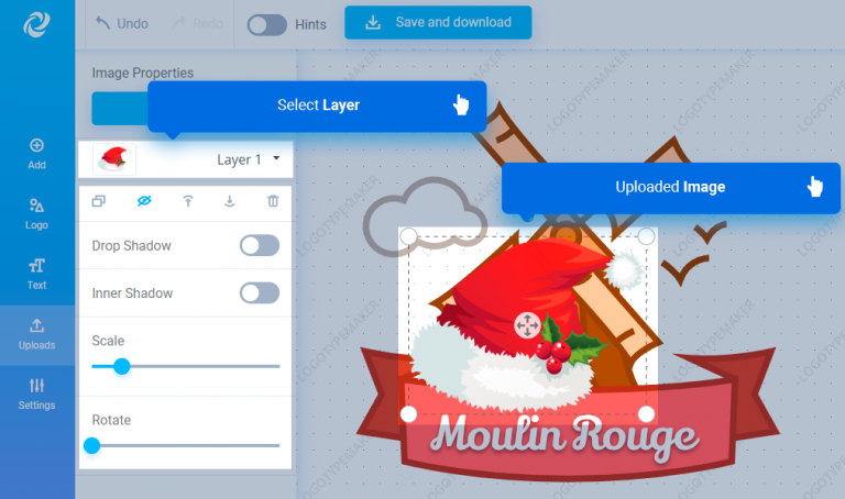 Upload images - LogotypeMaker